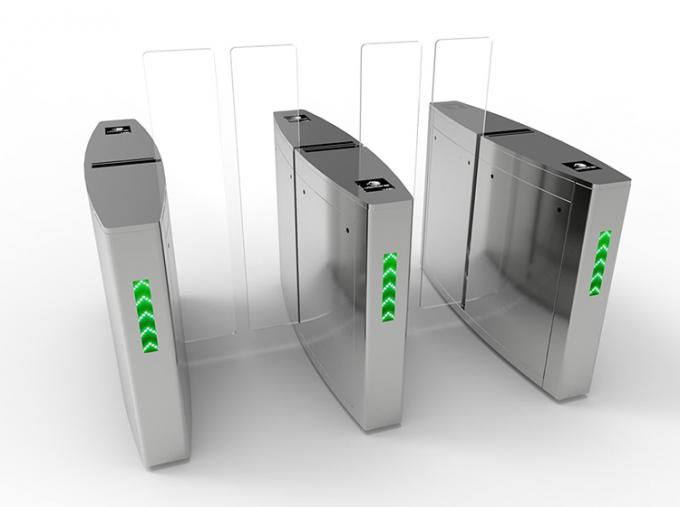 1.4m Height Acrylic Sliding Full Height Turnstile Stainless Steel 304