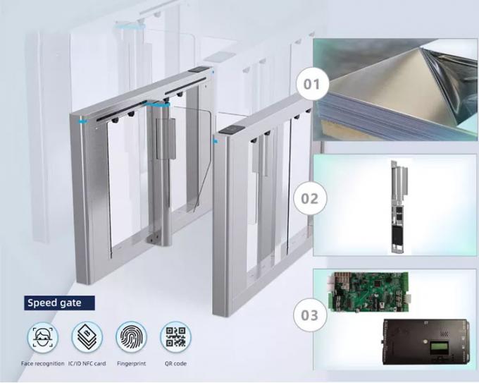 Automatic Swing Barrier Gate Electronic Face Recognition Fast Lane ...