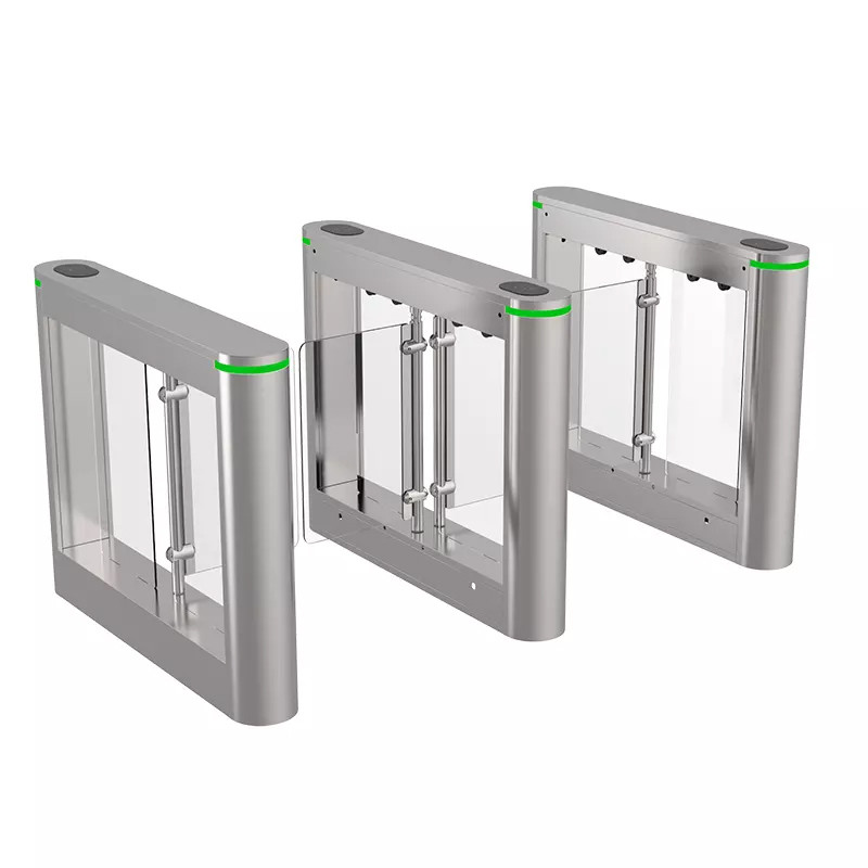 BLDC Motor Swing Barrier Gate High Security Glass Arm Face Scan Recognition
