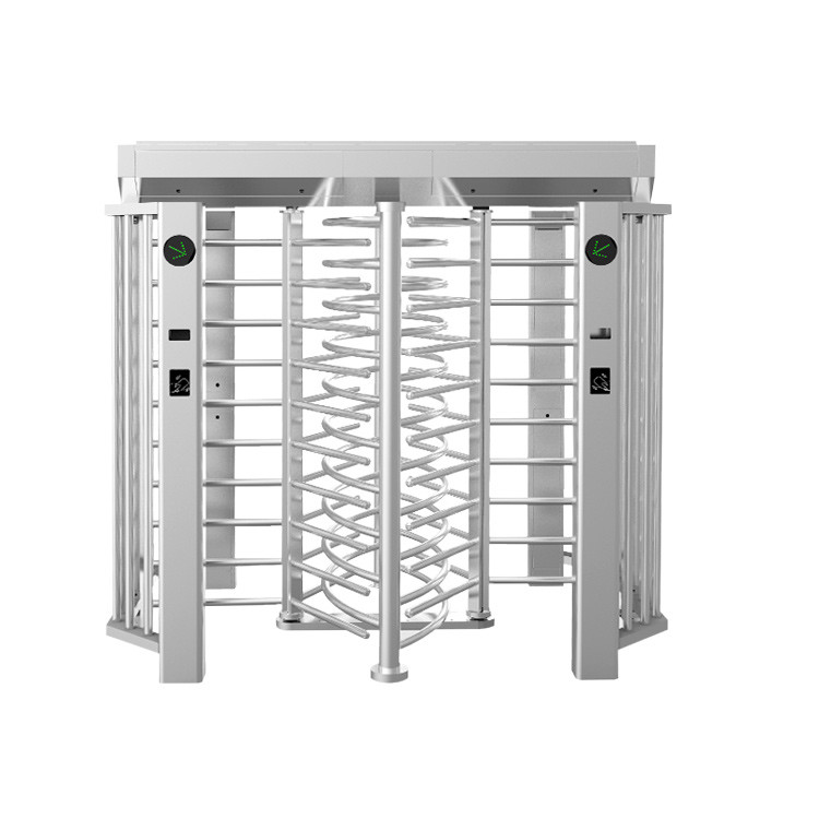 Stainless Steel Dual Lane Full High Turnstile Semi Auto Security Access