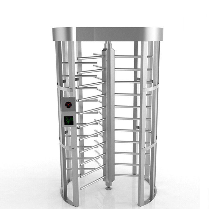 High Speed Full Height Turnstile Servo Motor Access Control Round Shape
