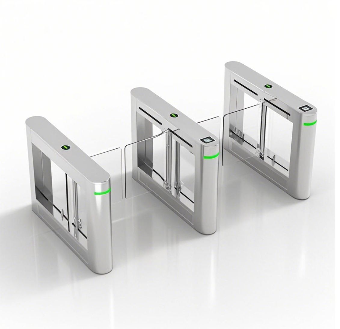 SS316 Acrylic Swing Barrier Gate with 180 Degree Swing for Secure ...