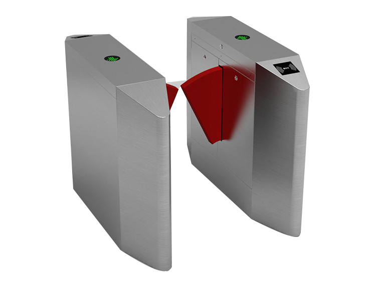 BLDC Motor Waist Height Flap Barrier Gate With Wire Drawing Surface ...