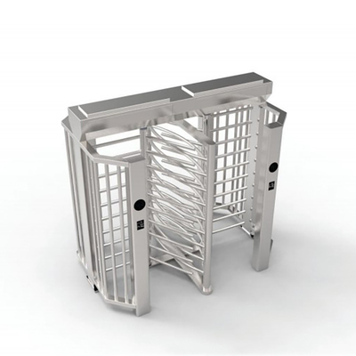 Stainless Steel Dual Lane Full High Turnstile Semi Auto Security Access
