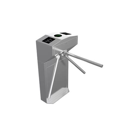 Vertical Stand Up Tripod Turnstile Gate Pedestrian Entrance Semi Automatic