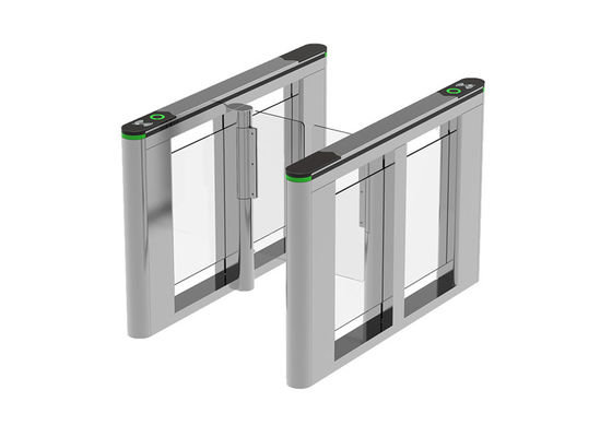 AC100V Pedestrian Barrier Gate LED Indicator 10mm Thickness Swing